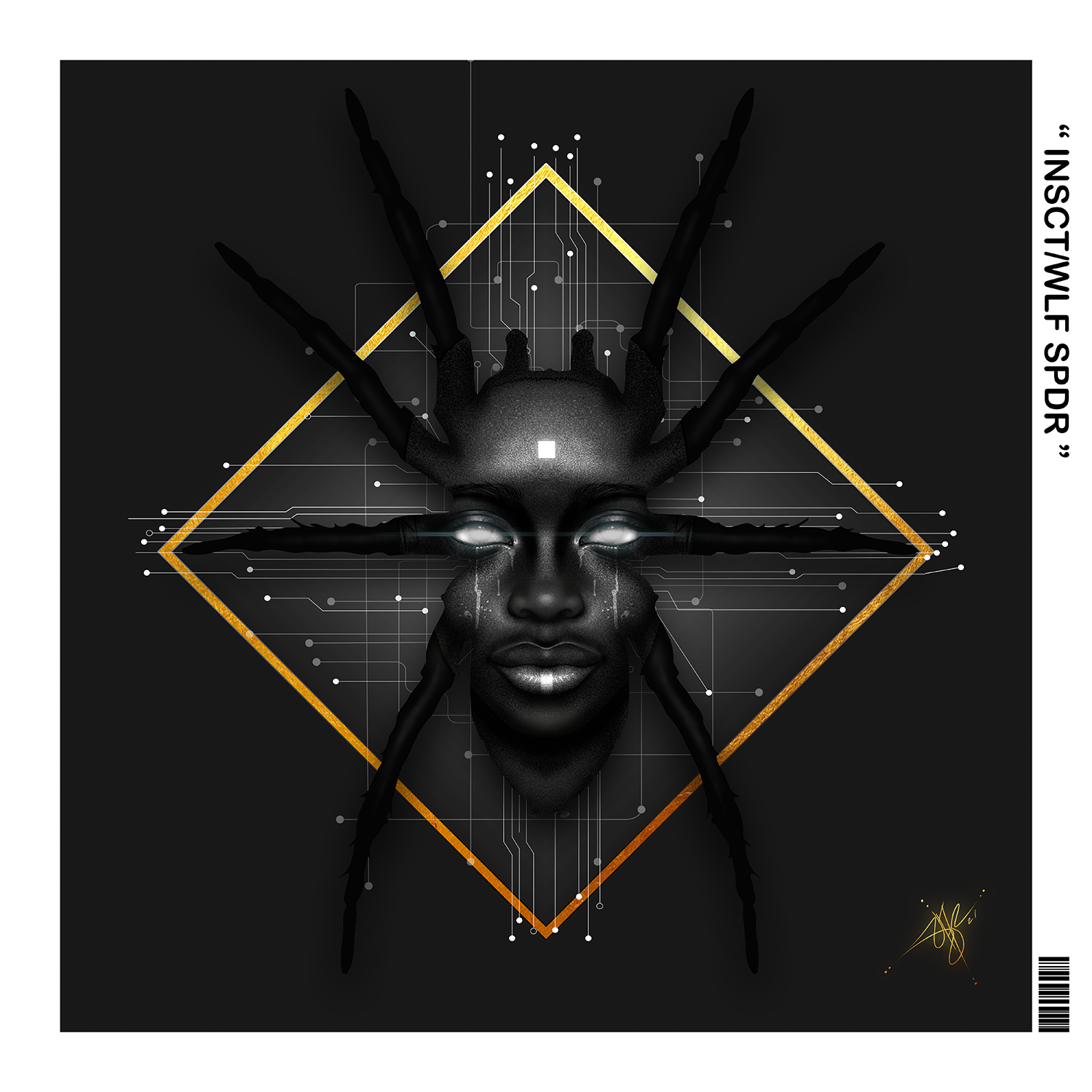 'Insectoid: Wolf Spider' 2021. a series of digital paintings